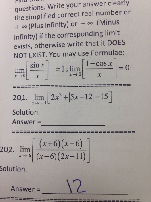 Solved questions. Write your answer clearly the simplified | Chegg.com