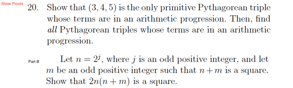 Solved Show that (3, 4, 5) is the only primitive Pythagorean | Chegg.com