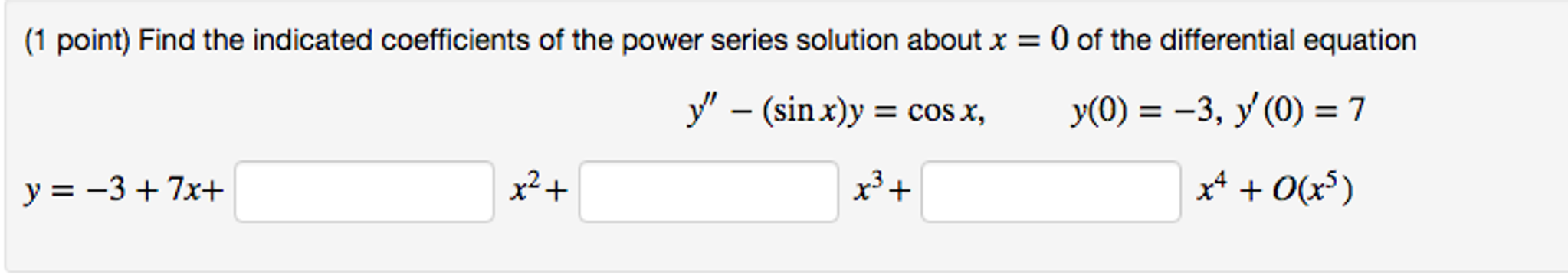 Solved Find the indicated coefficients of the power series | Chegg.com