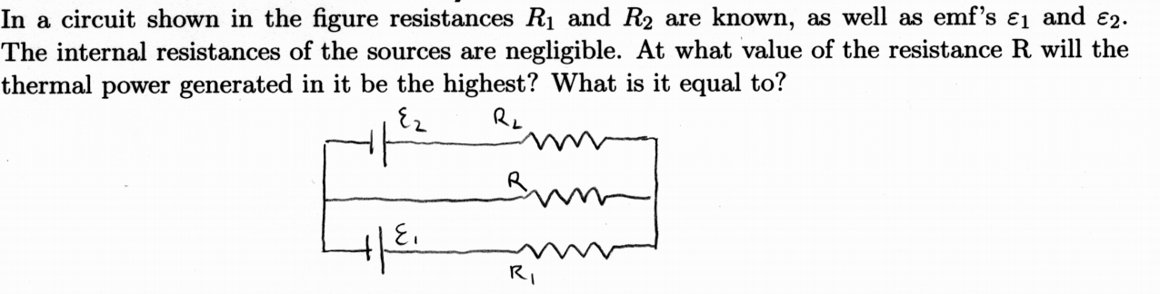 Solved In a circuit shown in the figure resistances R_1 and | Chegg.com