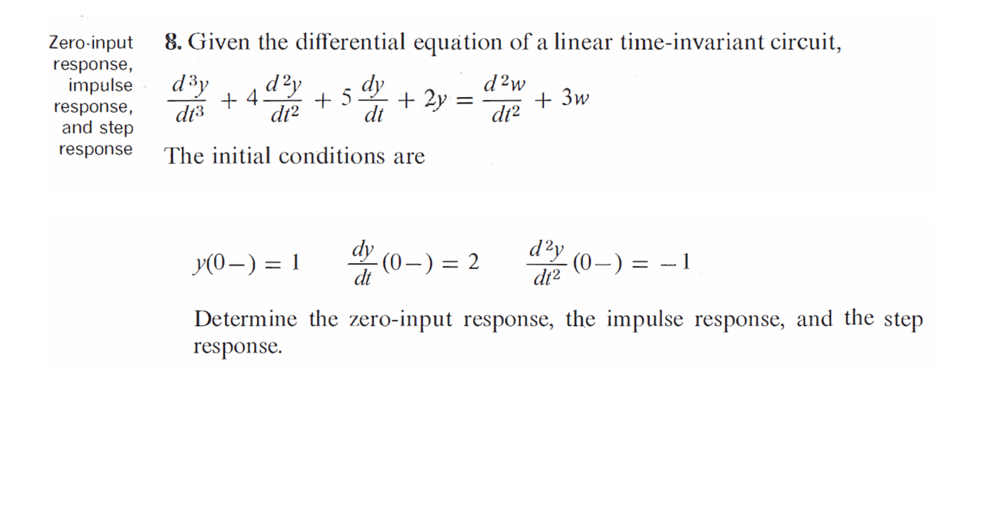 Solved Given the differential equation of a linear | Chegg.com