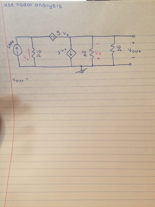 Solved consider the circuit shown below. use nodal analysis | Chegg.com