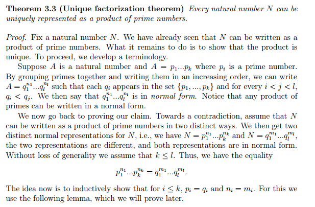 Solved Finish The Proof Of The Unique Factorization Theorem