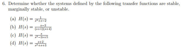 Solved Determine whether the systems defined by the | Chegg.com