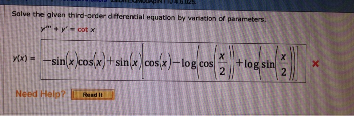 Solved Solve the given third-order differential equation by | Chegg.com
