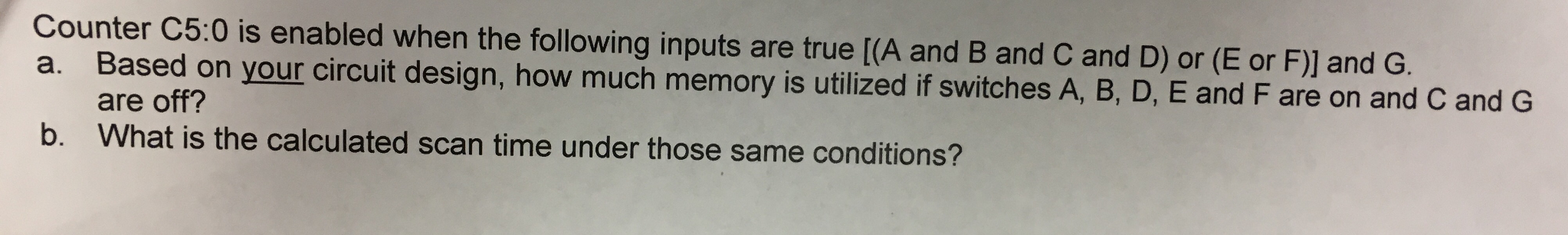 Design a circuit based on the following | Chegg.com