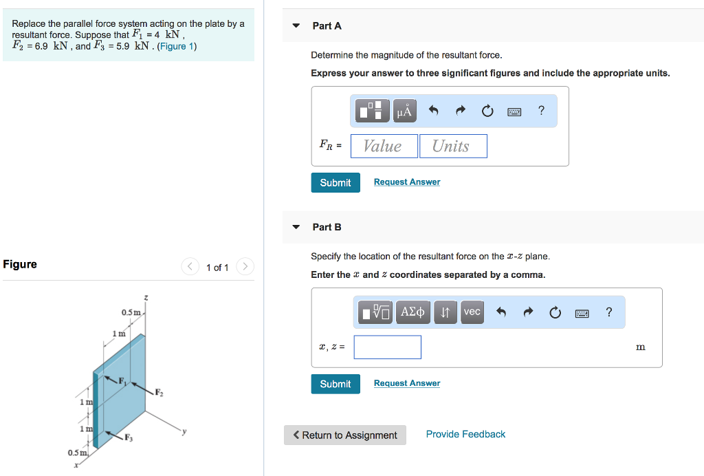 Solved Replace the parallel force system acting on the plate | Chegg.com