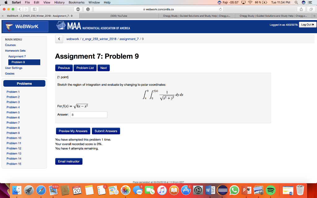 Solved & Safari File Edit View History Bookmarks Window Help | Chegg.com