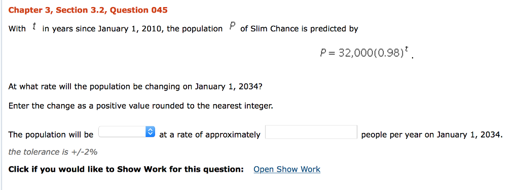 Solved Chapter 3, Section 3.2, Question o45 With T in years | Chegg.com