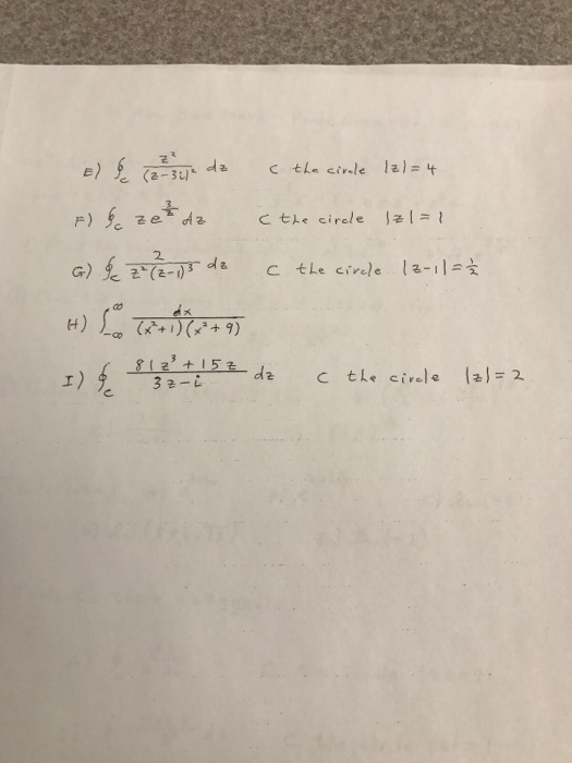 Solved line integral_C z^2/(z - 3i)^2 dz C the circle |z| = | Chegg.com