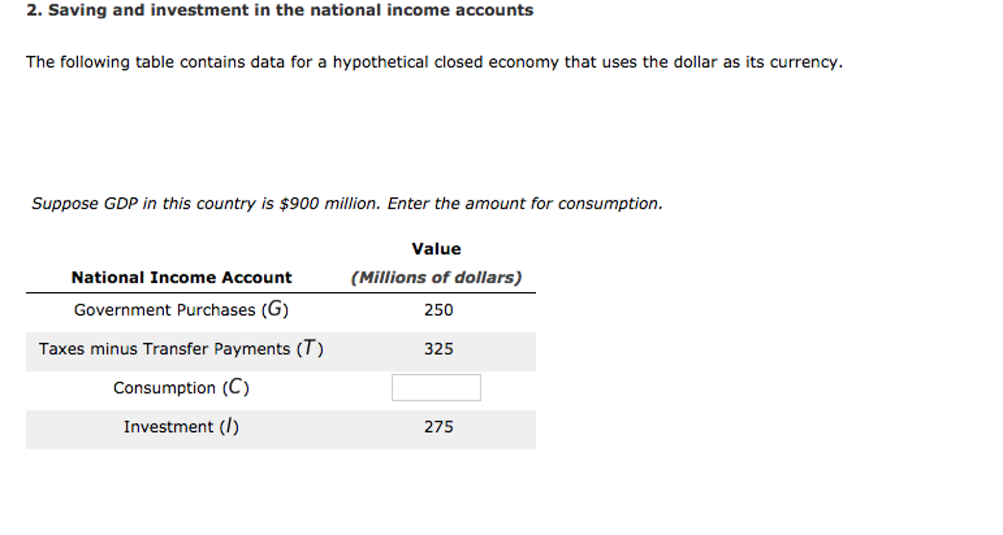 Solved Saving and investment in the national income accounts | Chegg.com