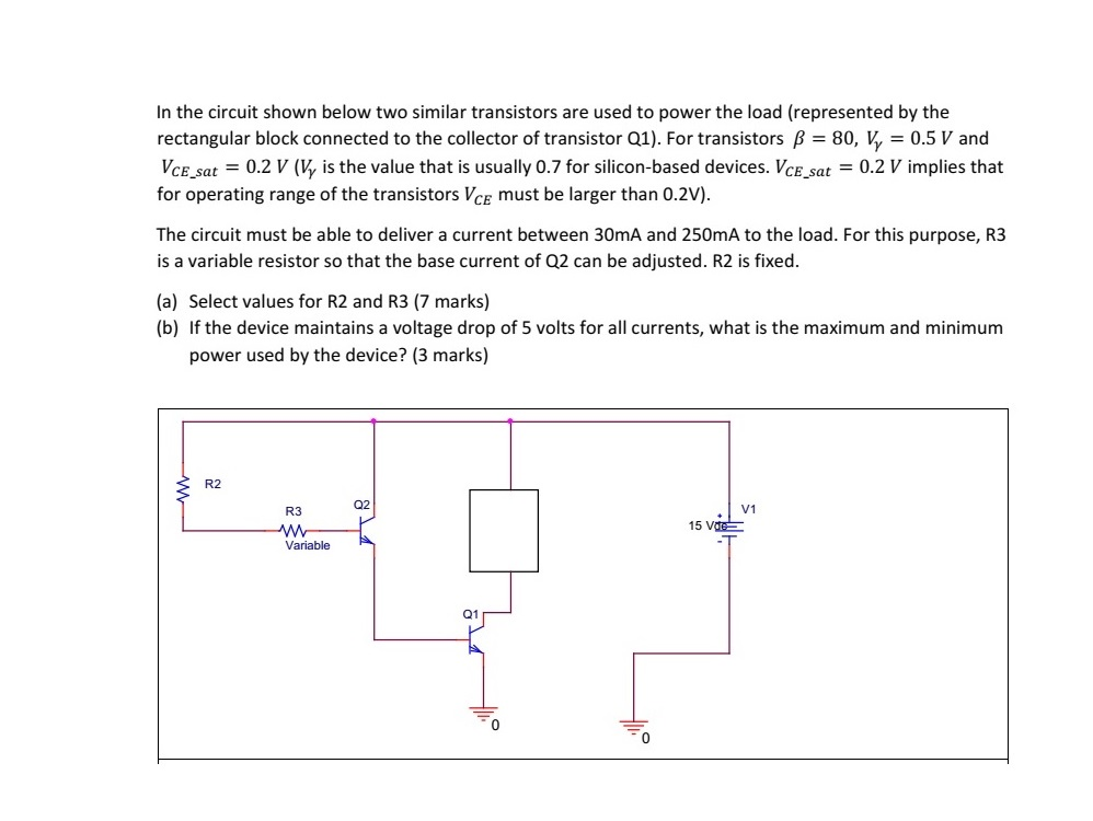 Solved In the circuit shown below two similar transistors | Chegg.com
