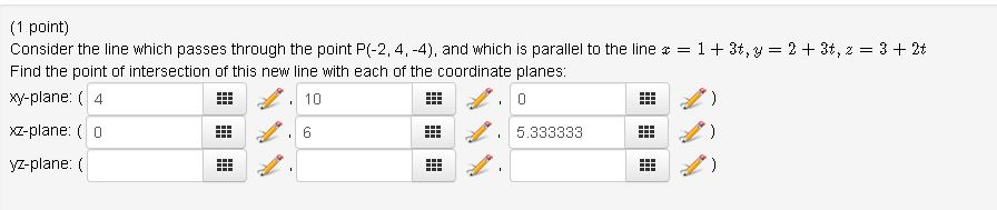 Solved Consider the line which passes through the point | Chegg.com