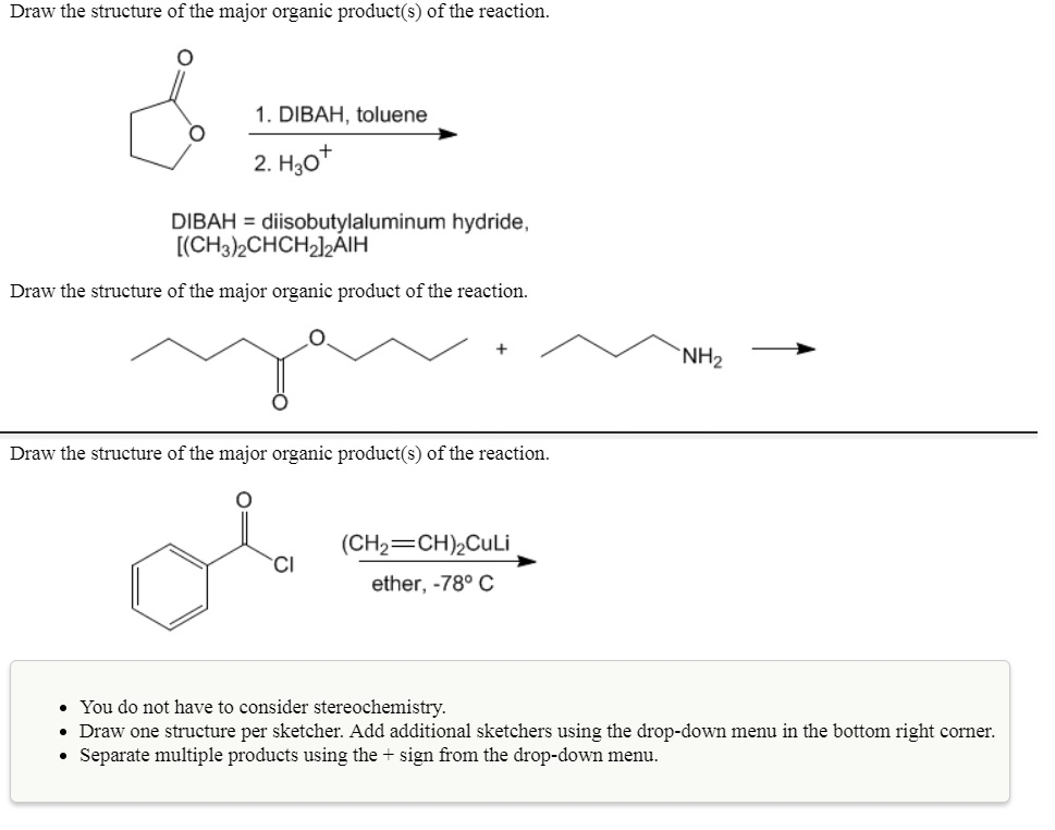 Solved Draw the structure of the major organic product(s) of | Chegg.com