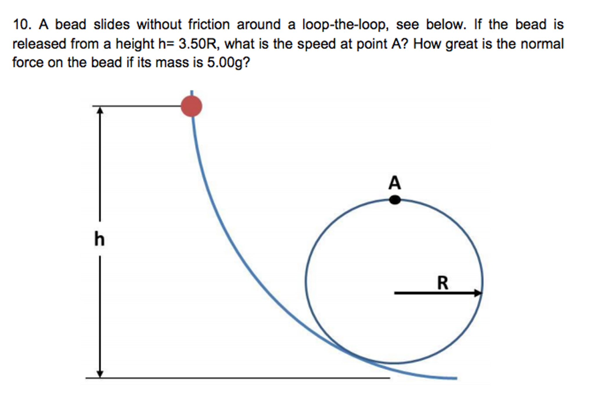 Solved A bead slides without friction around a | Chegg.com