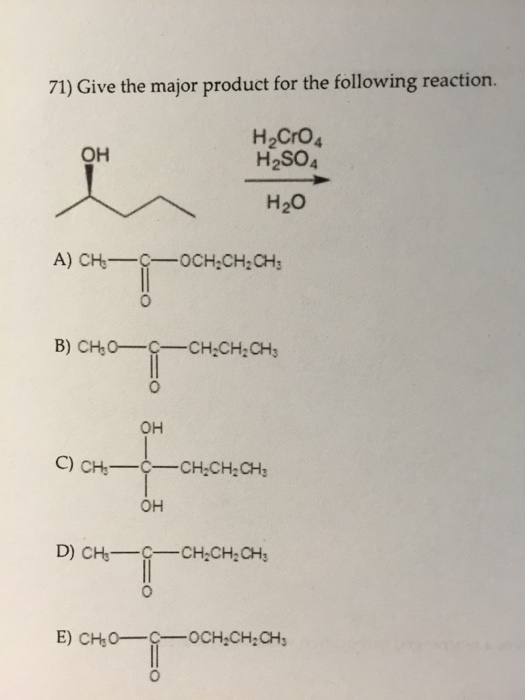 Solved Give the major product for the following reaction. | Chegg.com