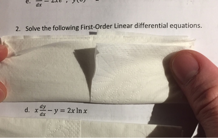 Solved Solve the following First-Order Linear differential | Chegg.com