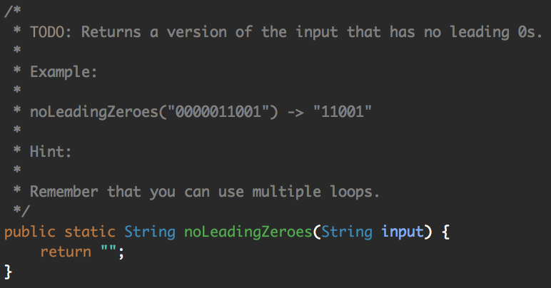 Solved TODO: Returns a version of the input that has no | Chegg.com