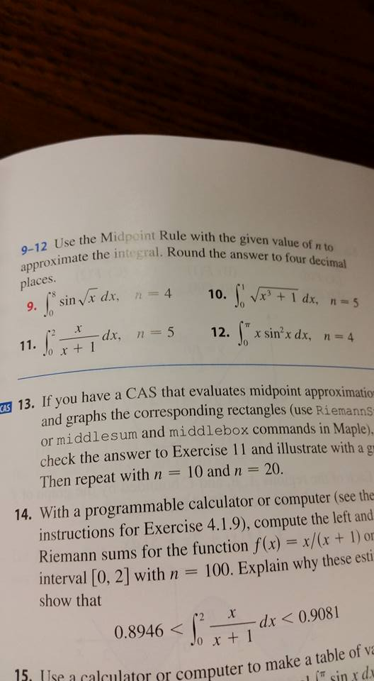 Solved Use the Midpoint Rule with the given value of n to | Chegg.com
