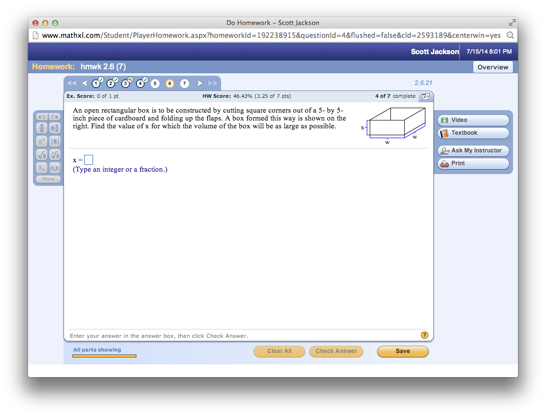 Solved An open rectangular box is to be constructed by | Chegg.com