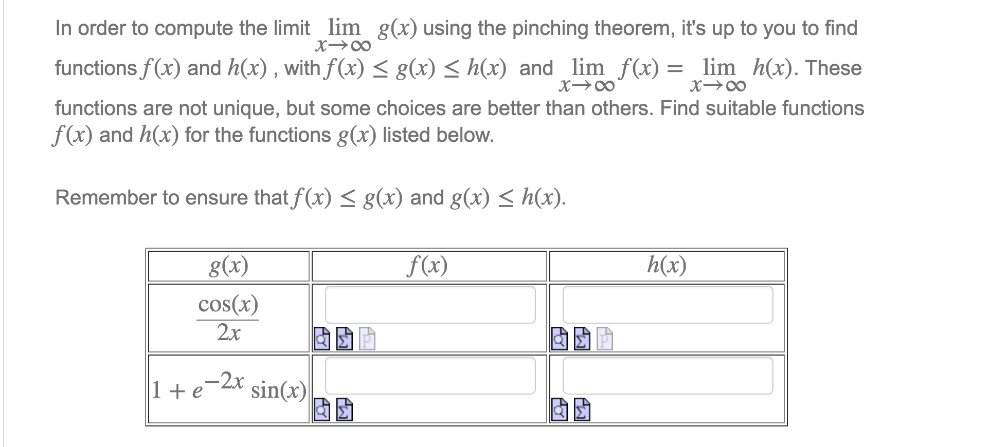Solved In order to compute the limit lim g(x) using the | Chegg.com