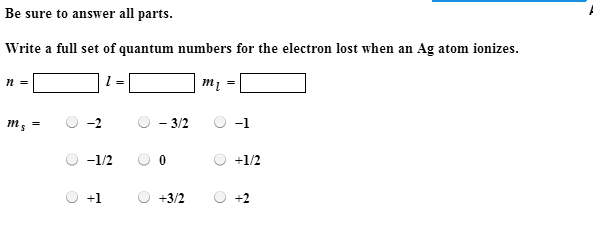 Solved Be Sure To Answer All Parts Write The Charge And Full