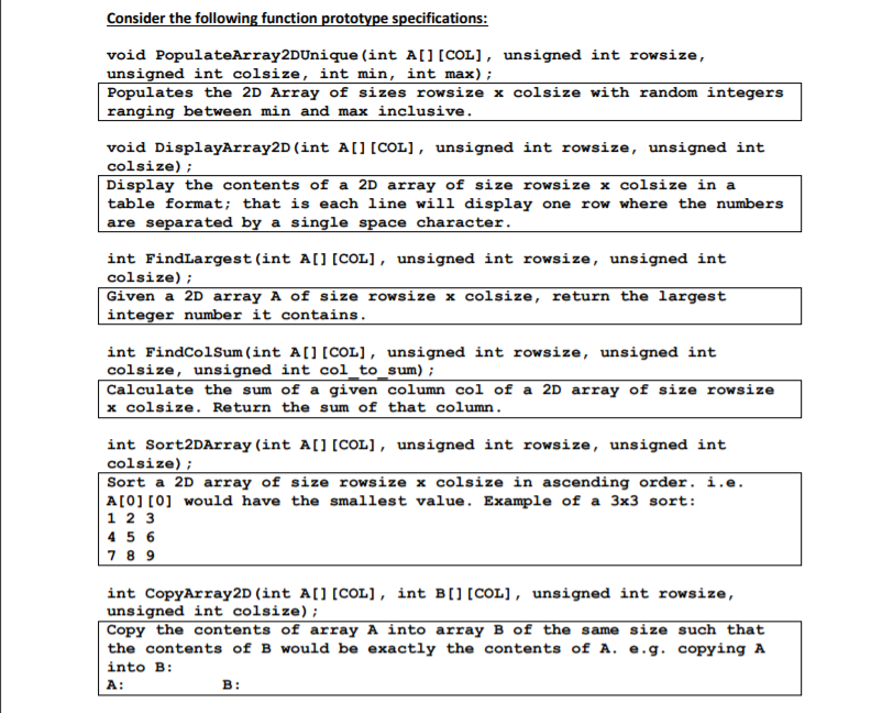 Solved In this assignment you are to code each of the | Chegg.com