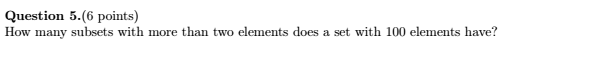Solved How many subsets with more than two elements does a | Chegg.com