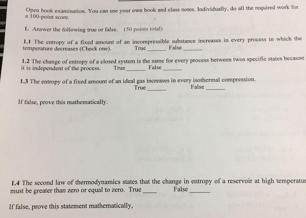 Solved Open book examination. You can use your own book and | Chegg.com