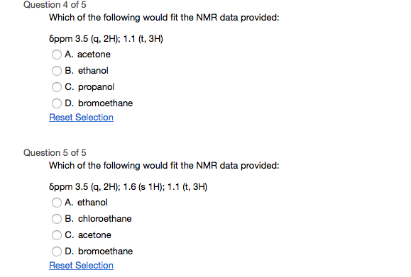NMR questions! please help! view pics attached for | Chegg.com