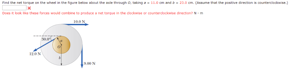 Solved Find the net torque on the wheel in the figure below | Chegg.com