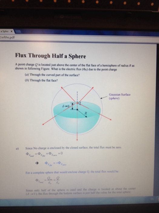 Solved A point charge Q is located just above the center of | Chegg.com