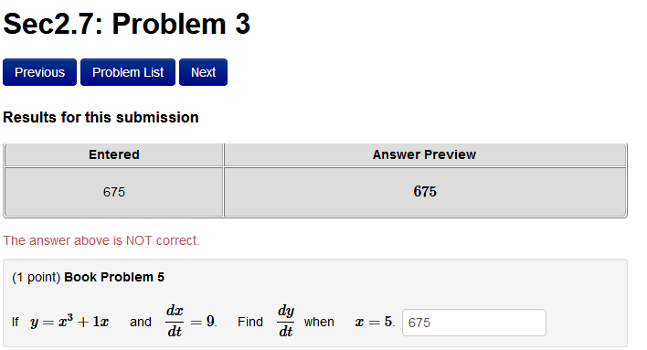 Solved Sec2.7: Problem 3 PreviouS Problem List Next Results | Chegg.com