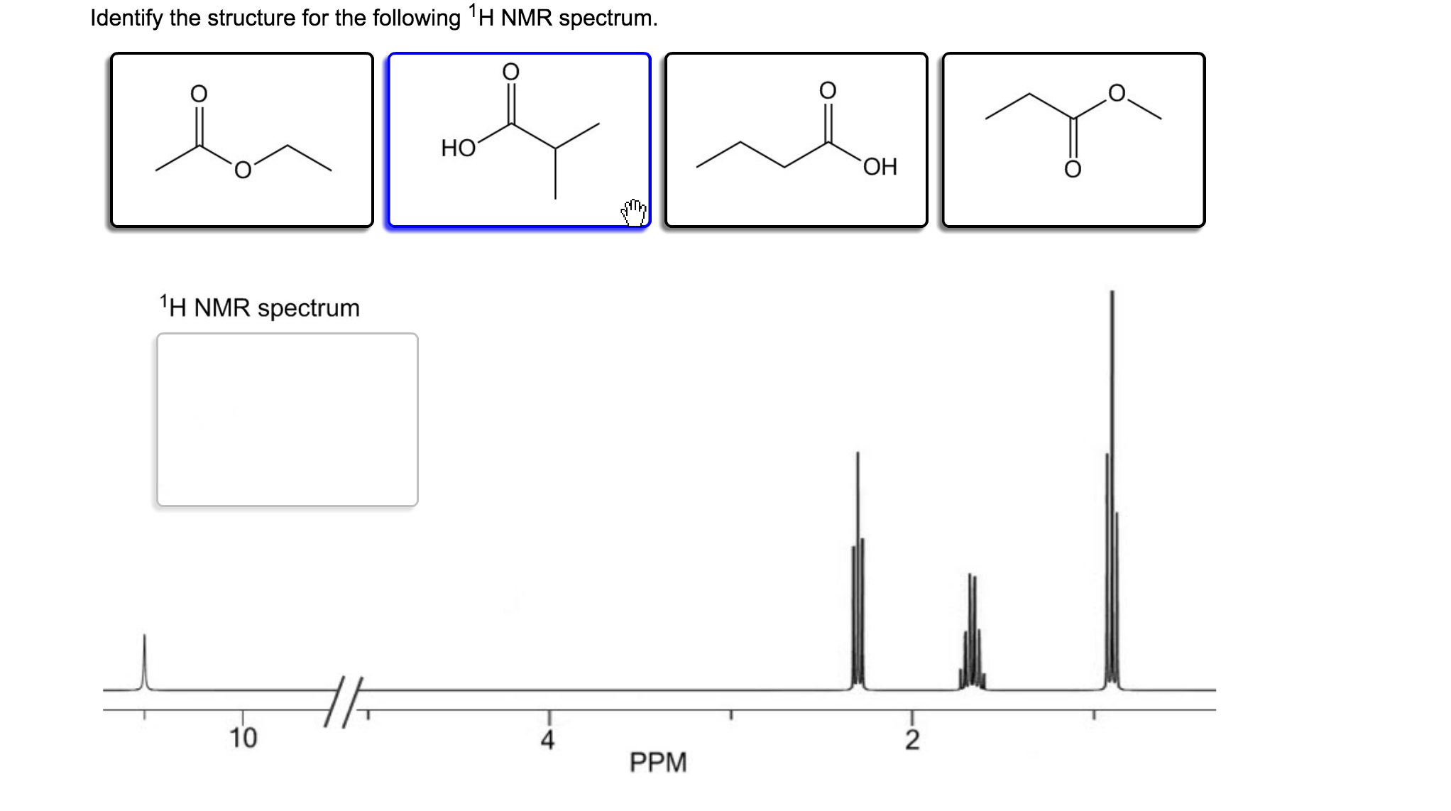Solved: Identify The Structure For The Following 1H NMR Sp... | Chegg.com