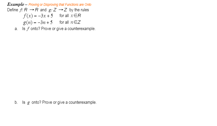 Solved Proving or Disproving that Functions are Onto Define | Chegg.com