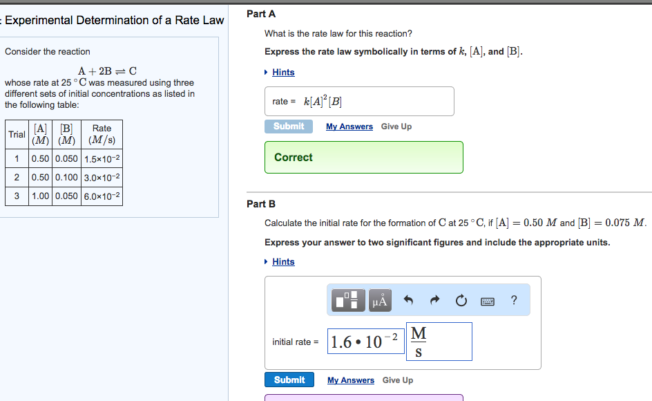 Solved Consider The Reaction A 2b Rlhar C Whose Rate At