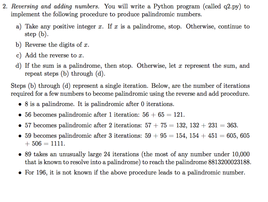 Solved Def Reverse Add Low High Executes The Rever Chegg