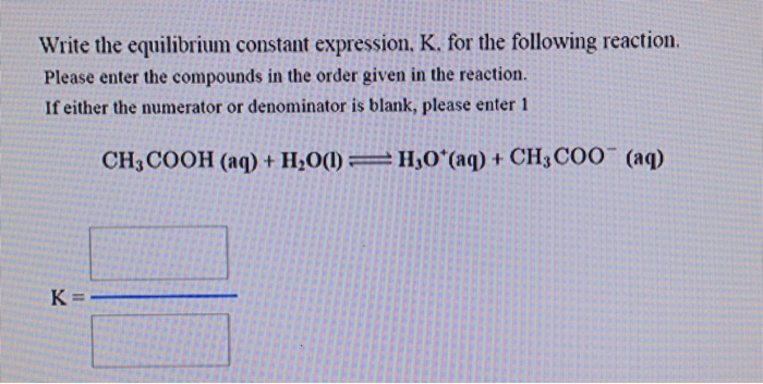 Write the Ka expression for an aqueous solution of | Chegg.com