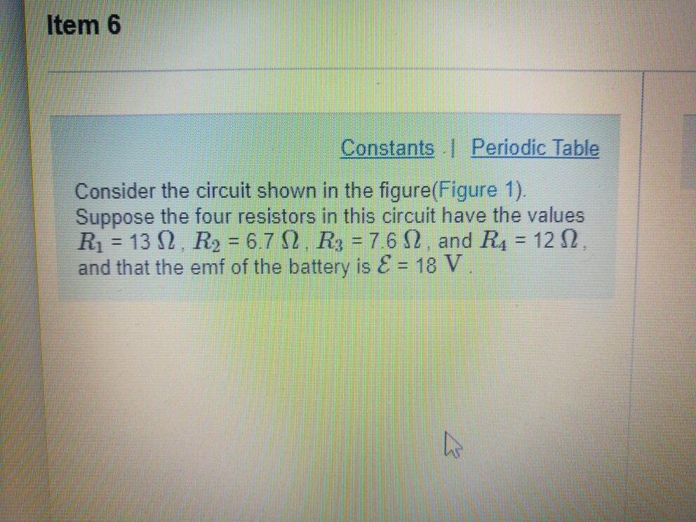 Solved Item 6 Constants I Periodic Table Consider the | Chegg.com