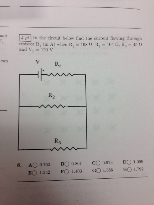 Solved What is the current flowing through resistor R1? Wil | Chegg.com
