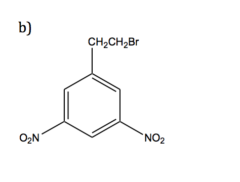 Solved b) CH2CH2Br O2N NO2 | Chegg.com