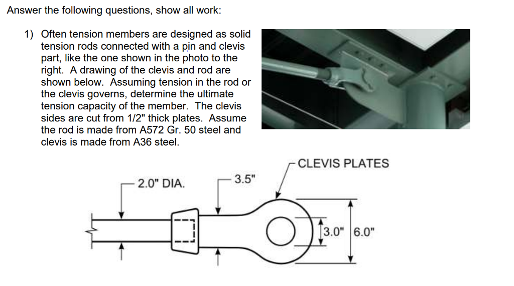 Solved Often tension members are designed as solid tension | Chegg.com