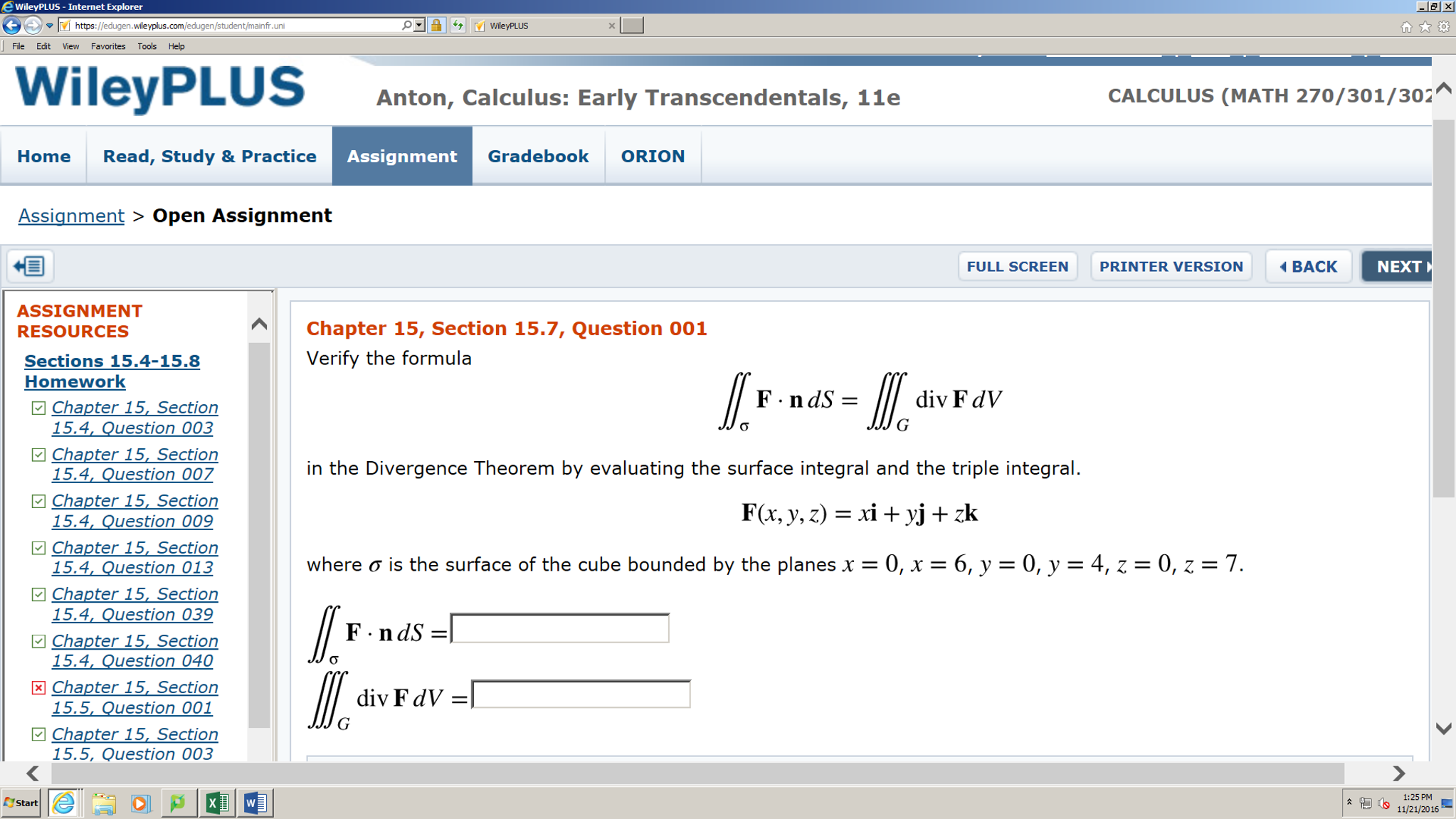Solved Verify the formula integral integral_sigma F middot | Chegg.com