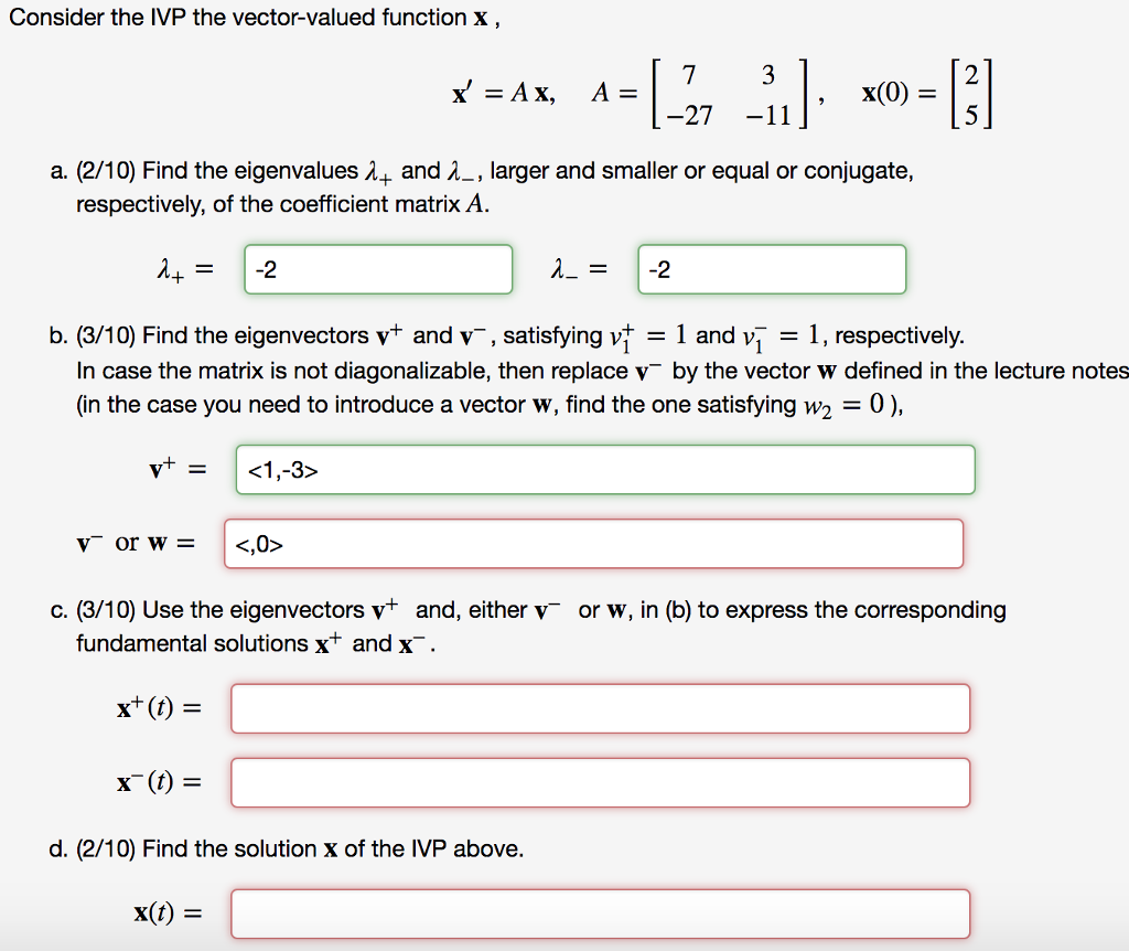 Solved Consider the IVP the vector-valued function x, x, = | Chegg.com
