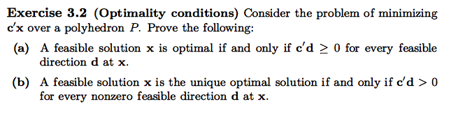 Solved Exercise 3.2 (Optimality conditions) Consider the | Chegg.com