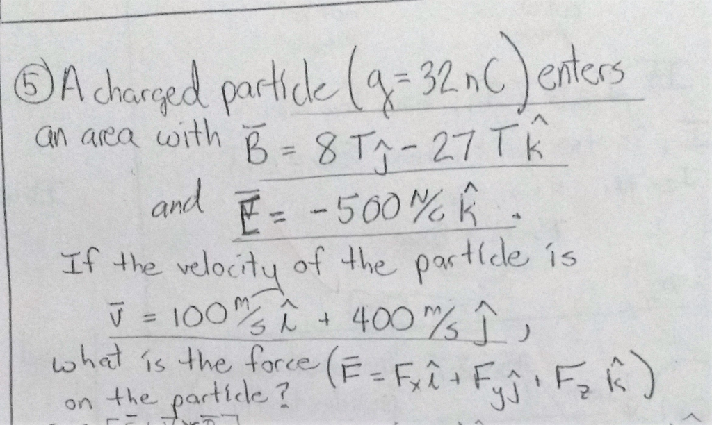Solved What is the force of the Particle? The equation I was | Chegg.com