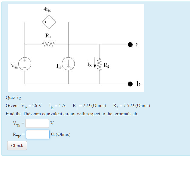 Solved Given: V_in = 26 V I_in = 4 A R_1 = 2 (Ohms) R_2 = | Chegg.com