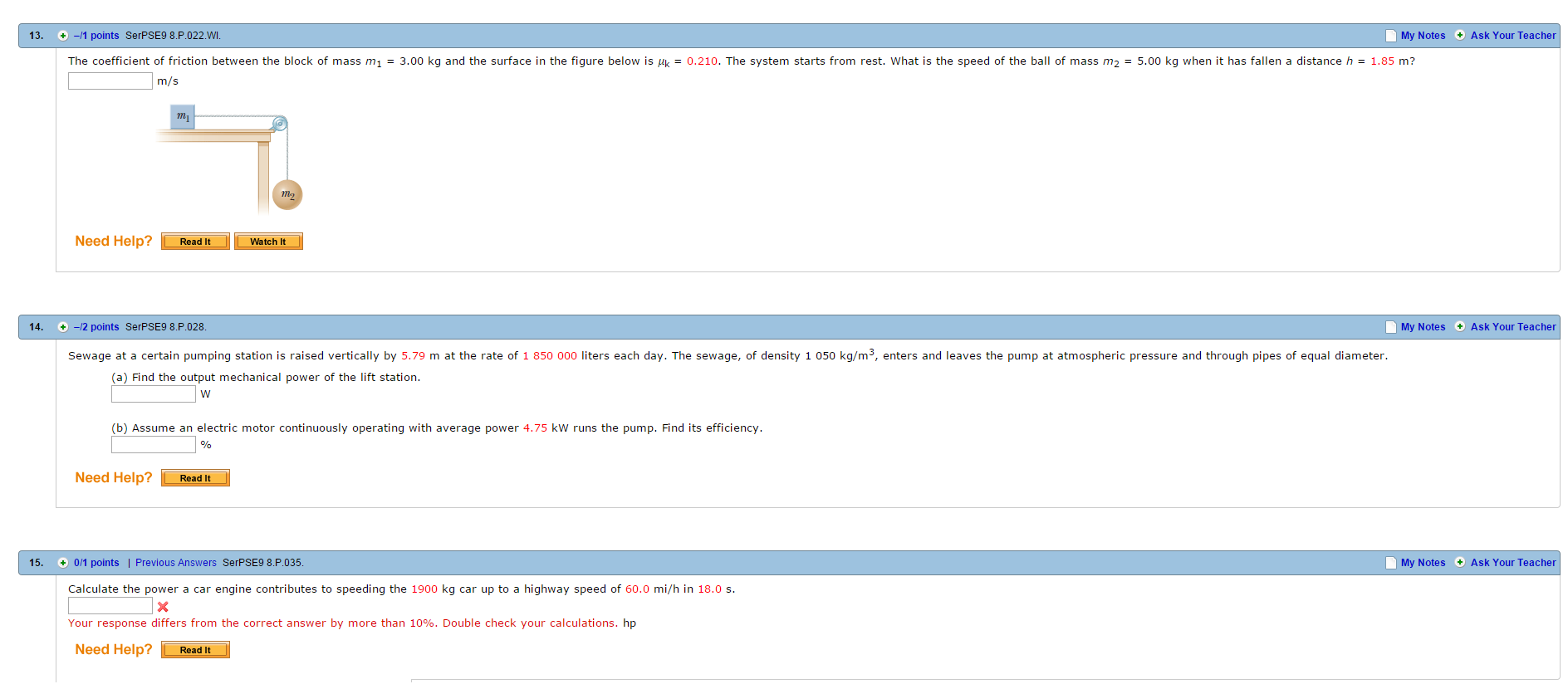 Solved The Coefficient Of Friction Between The Block Of Mass