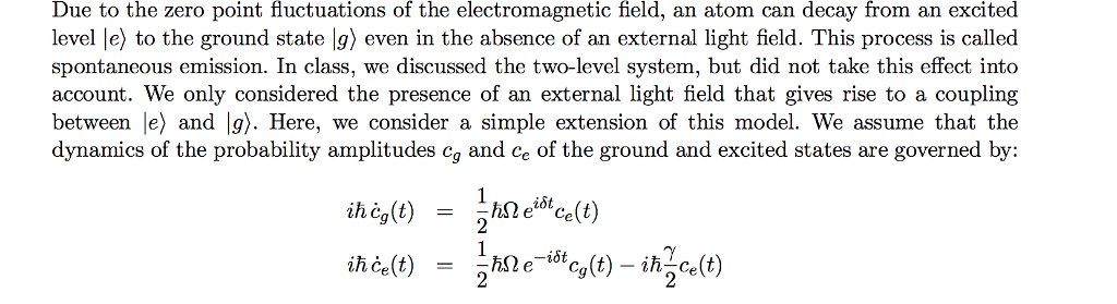 Solved Due to the zero point fluctuations of the | Chegg.com