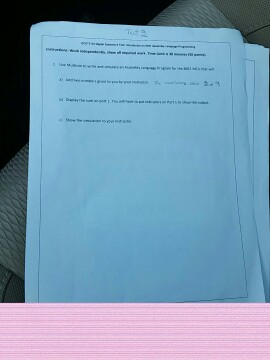 Solved Use Multisim to write and simulate an assembly | Chegg.com